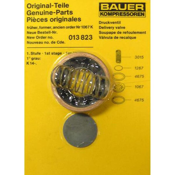 013823 Discharge Valve Kit | OEM Bauer Compressors Maintenance Parts ...