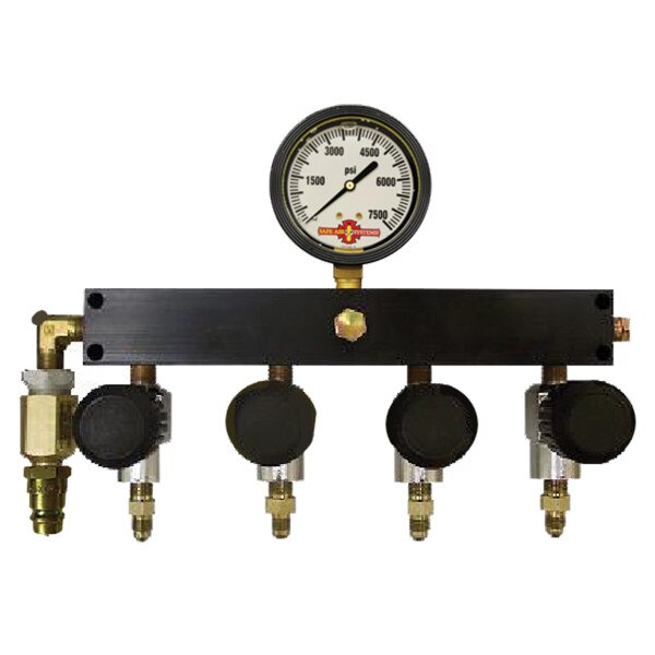 93-4BK-BLK-6K Four Bank High Pressure Bar Manifold with Refill Circuit ...