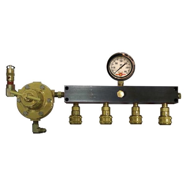 93-4BK-RD-LP/RG Four Bank Low Pressure Bar Manifold with Quick ...