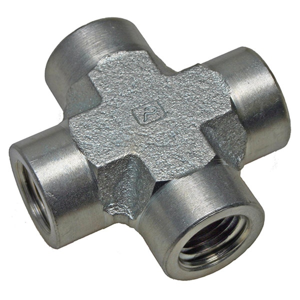 FXS 1/4" Pipe Cross Fitting | Control Dyne High Pressure Breathing Air ...