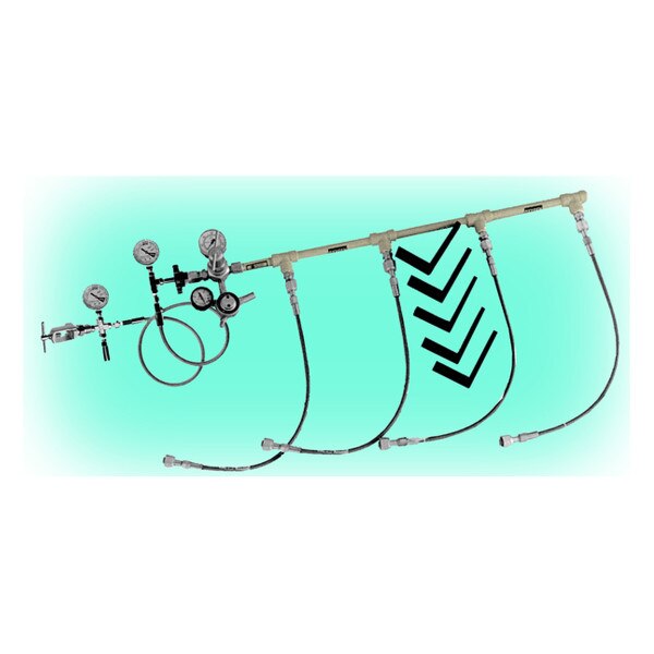 TS9-3-1 Oxygen Fill Hose Manifold CGA540 CGA870 Yoke | 2400PSI High ...